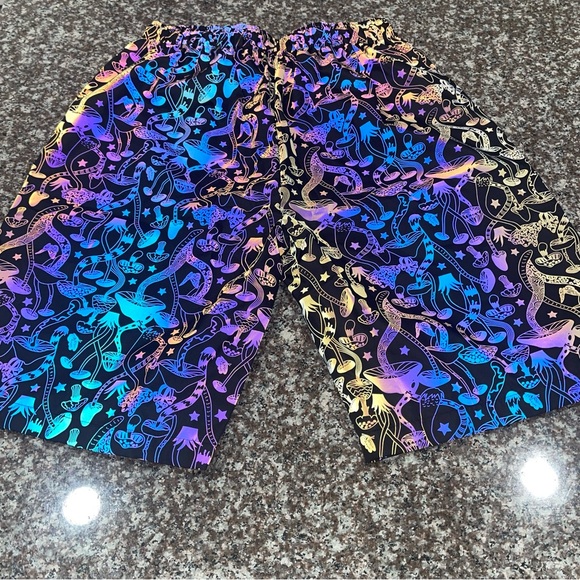 Source Unknown | Shorts | Mens Glow Iridescent Mushroom Shorts | Poshmark